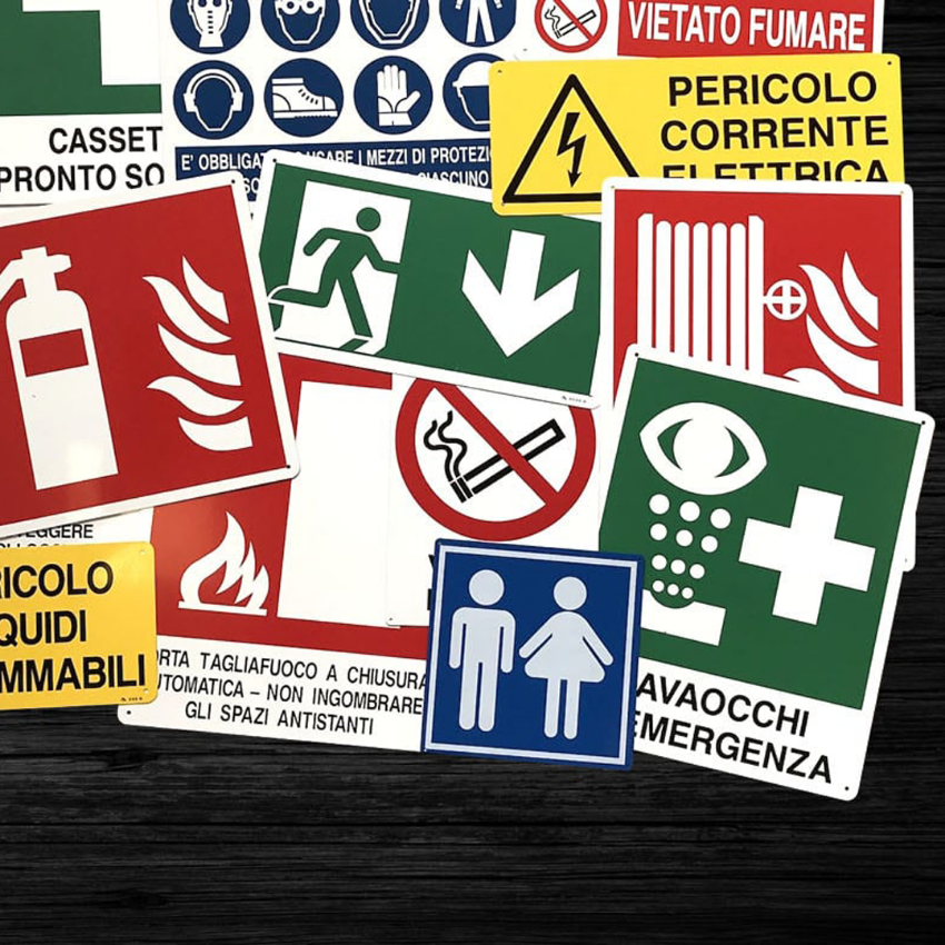 Segnaletica di sicurezza da stampare per il posto di lavoro